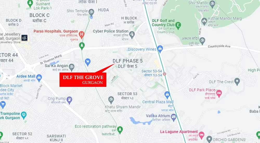 DLF The Grove Location